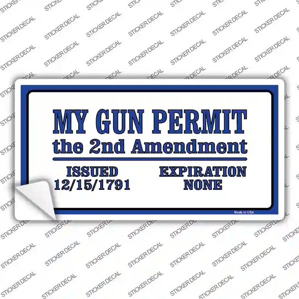 My Gun Permit Novelty Sticker Decal | Smart Blonde