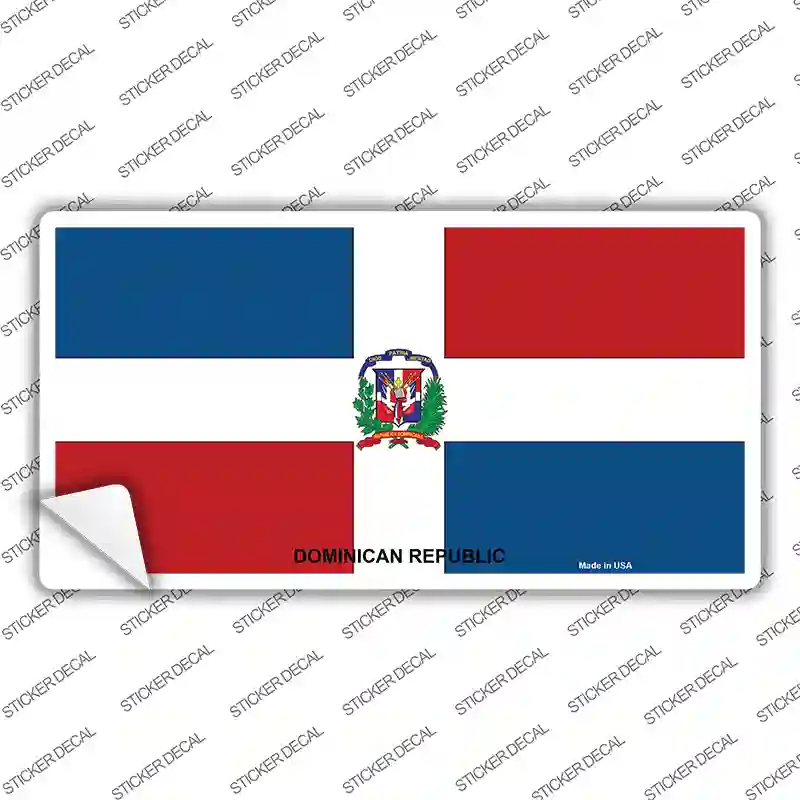 Dominican Republic Flag Novelty Sticker Decal | Smart Blonde