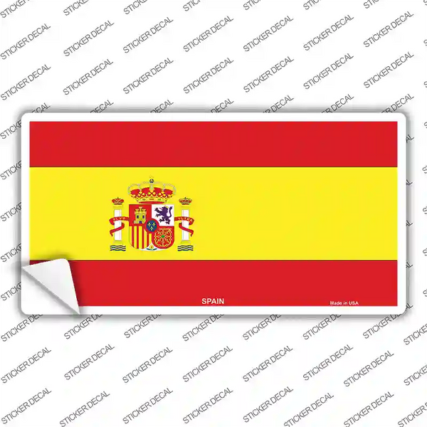 Spain Flag Novelty Sticker Decal | Smart Blonde