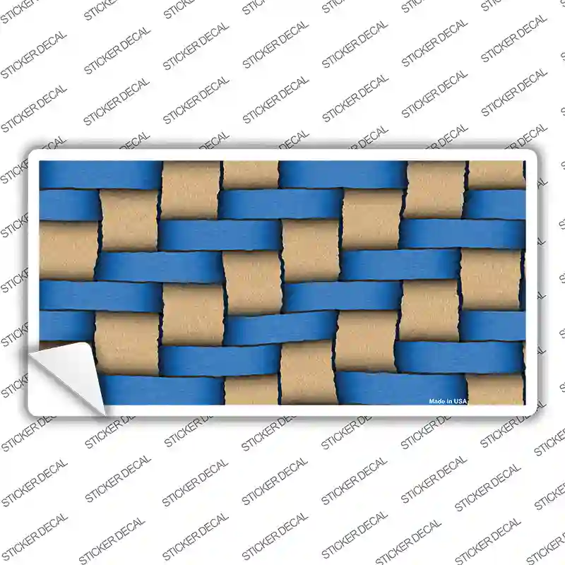 Weave Blue & Tan Novelty Sticker Decal | Smart Blonde
