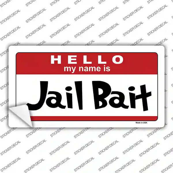Jail Bait Novelty Sticker Decal | Smart Blonde