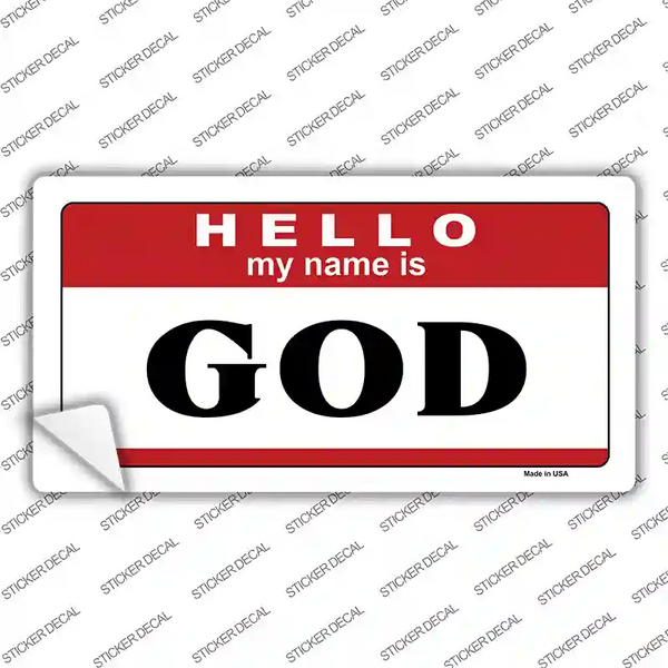 Name Is God Novelty Sticker Decal | Smart Blonde