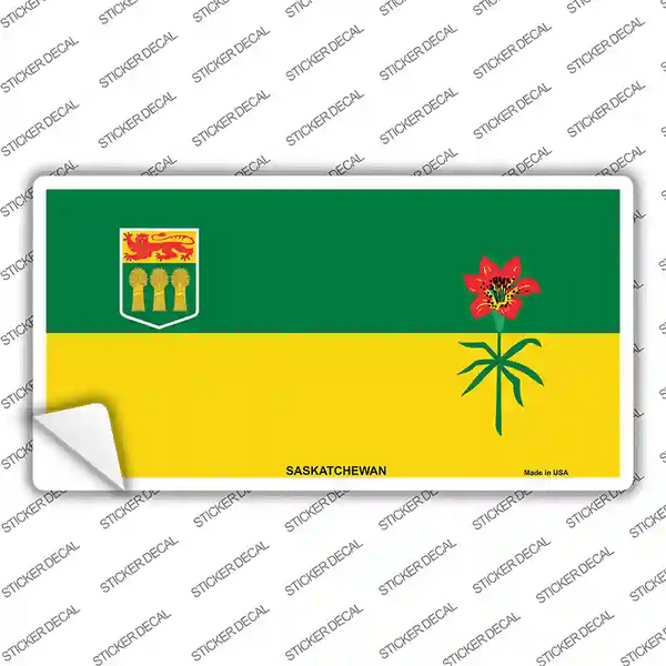 Saskatchewan Flag Novelty Sticker Decal | Smart Blonde