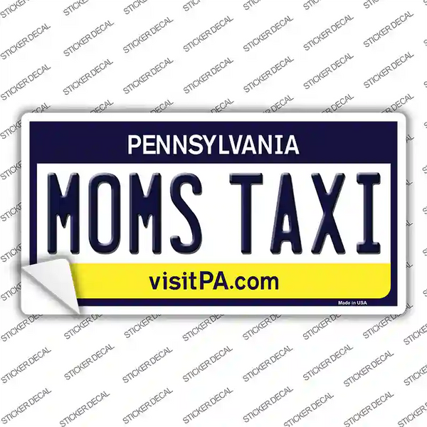 Moms Taxi Pennsylvania State Novelty Sticker Decal | Smart Blonde