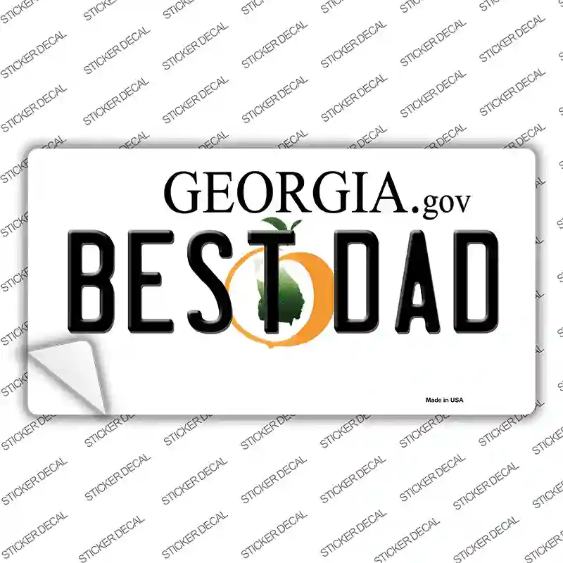 Best Dad Georgia Novelty Sticker Decal | Smart Blonde