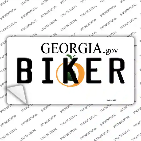 Biker Georgia Novelty Sticker Decal | Smart Blonde