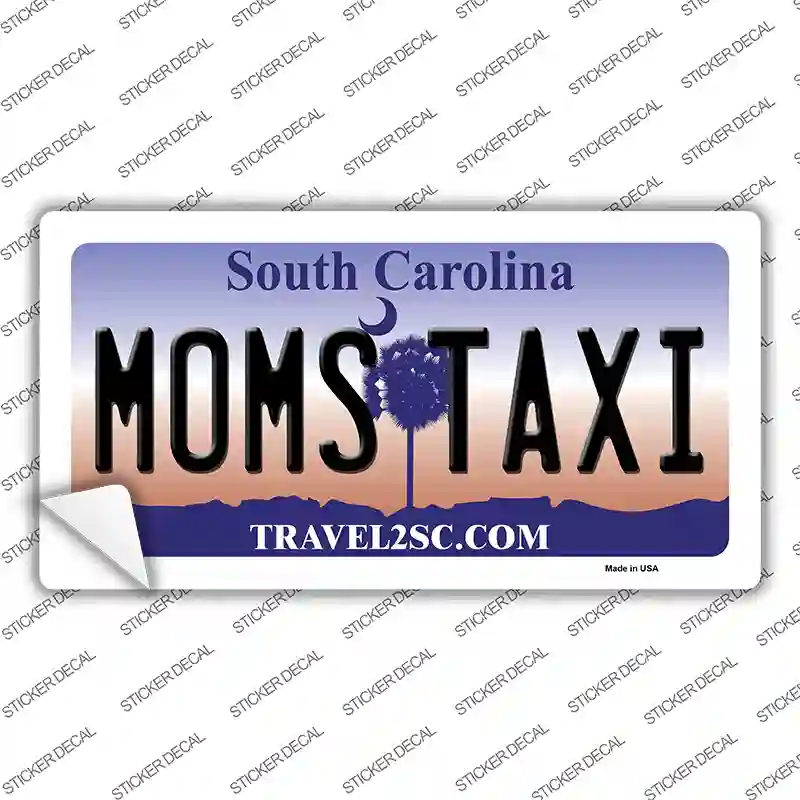 Moms Taxi South Carolina Novelty Sticker Decal | Smart Blonde
