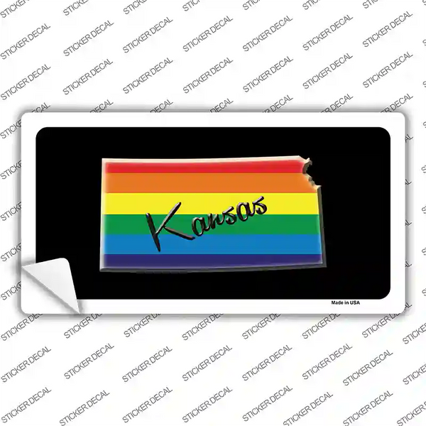 Kansas Rainbow Novelty Sticker Decal | Smart Blonde