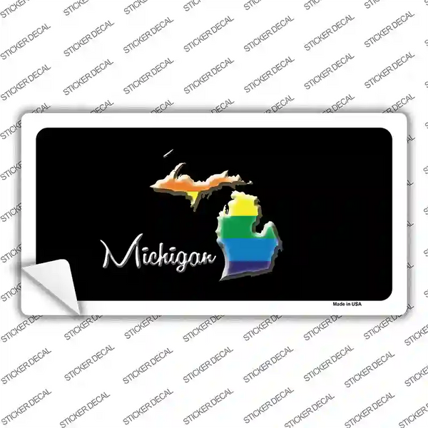 Michigan Rainbow Novelty Sticker Decal | Smart Blonde
