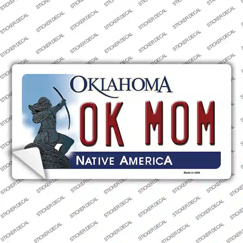 Ok Mom Oklahoma Novelty Sticker Decal | Smart Blonde