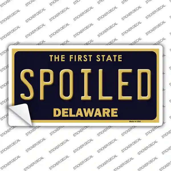 Spoiled Delaware Novelty Sticker Decal | Smart Blonde