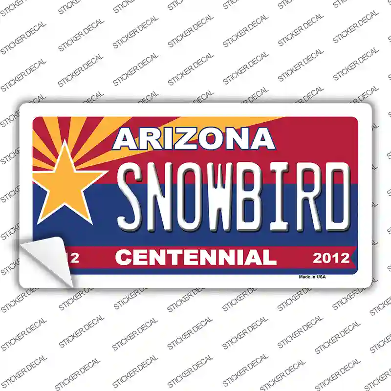 Arizona Centennial Snowbird Novelty Sticker Decal | Smart Blonde