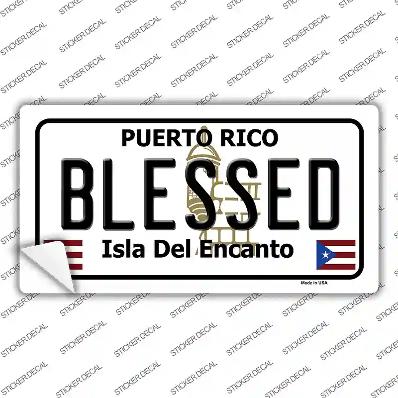 Blessed Puerto Rico Novelty Sticker Decal | Smart Blonde