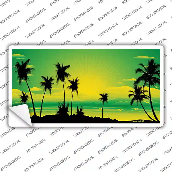 Sunset Yellow Green Novelty Sticker Decal | Smart Blonde