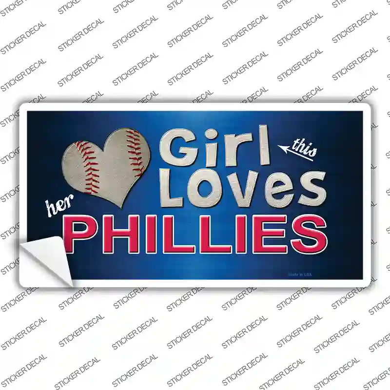 This Girl Loves Her Phillies Novelty Sticker Decal | Smart Blonde