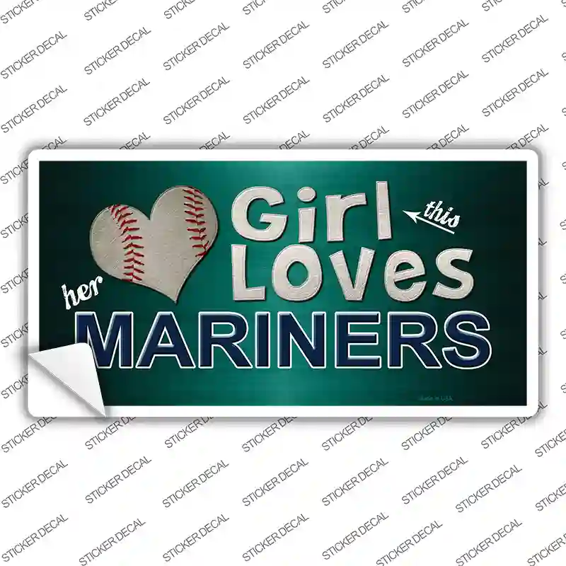 This Girl Loves Her Mariners Novelty Sticker Decal | Smart Blonde