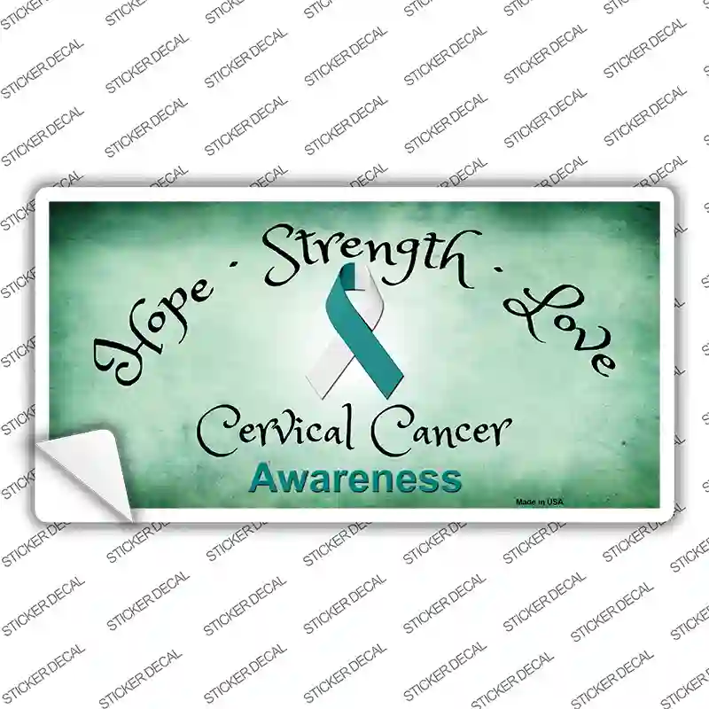 Cervical Cancer Ribbon Novelty Sticker Decal | Smart Blonde