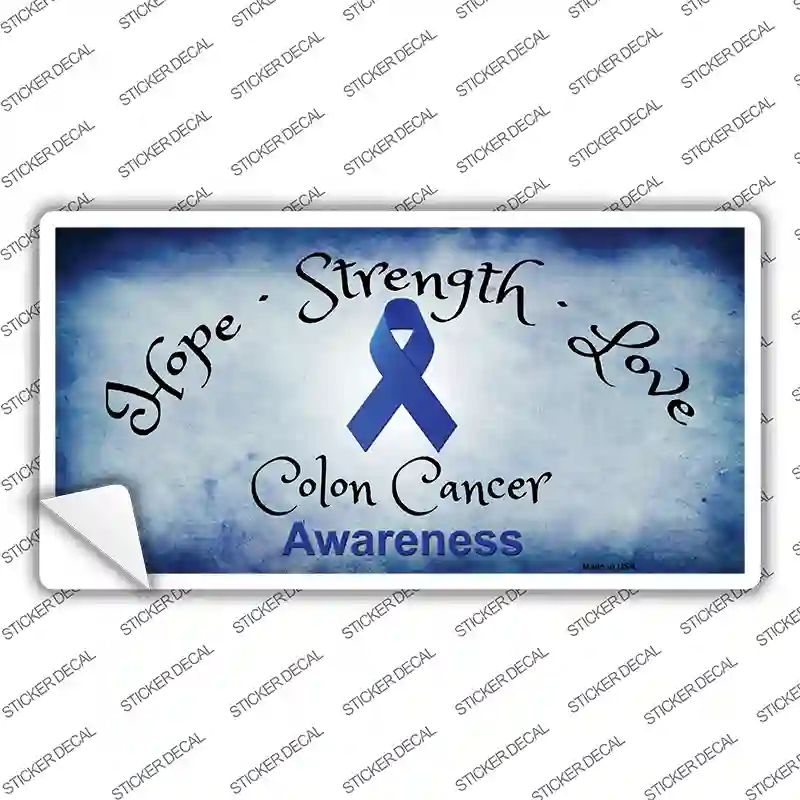 Colon Cancer Ribbon Novelty Sticker Decal | Smart Blonde