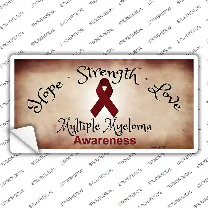 Multiple Myeloma Cancer Ribbon Novelty Sticker Decal | Smart Blonde