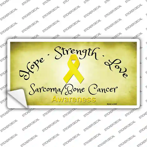 Sarcoma Bone Ribbon Novelty Sticker Decal | Smart Blonde