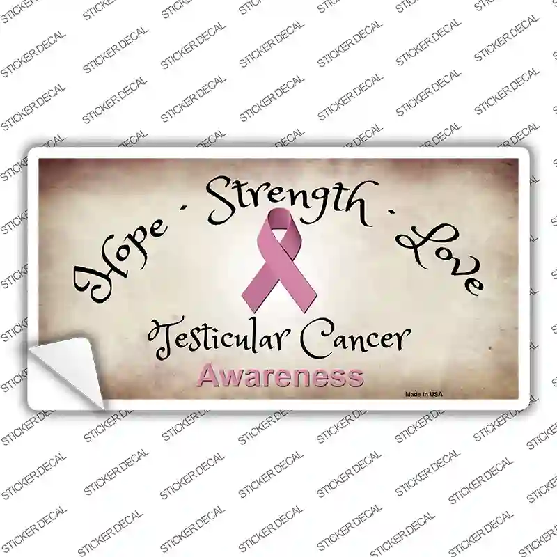 Testicular Cancer Ribbon Novelty Sticker Decal | Smart Blonde