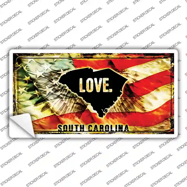 South Carolina Love Novelty Sticker Decal | Smart Blonde