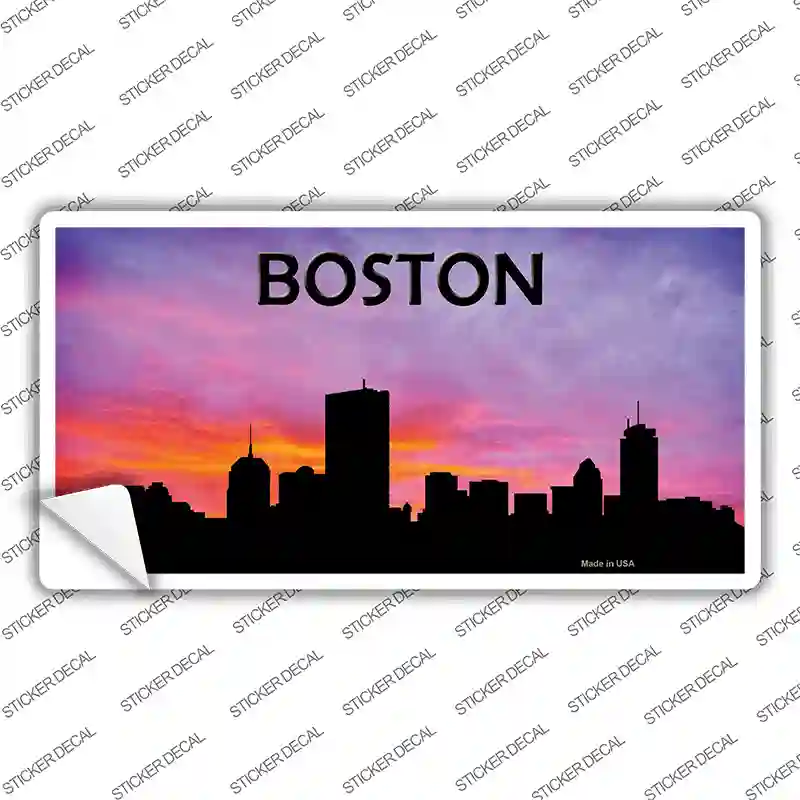 Boston Silhouette Novelty Sticker Decal | Smart Blonde