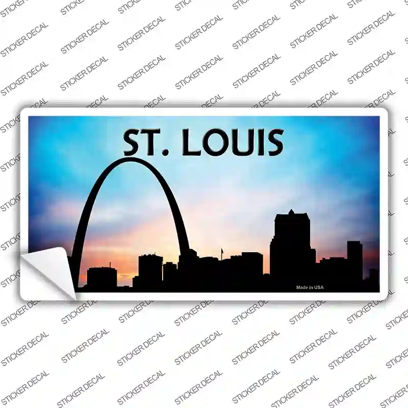 St Louis Silhouette Novelty Sticker Decal | Smart Blonde