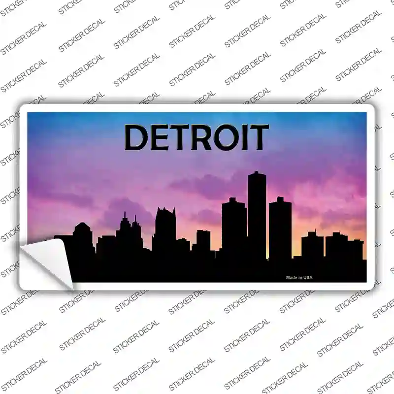 Detroit Silhouette Novelty Sticker Decal | Smart Blonde