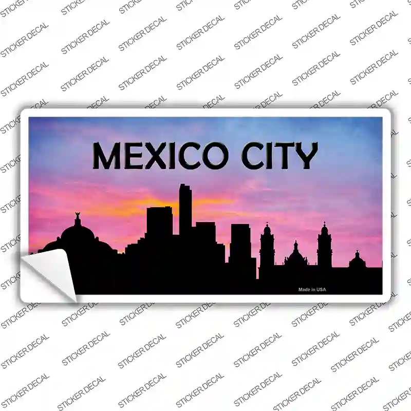 Mexico City Silhouette Novelty Sticker Decal | Smart Blonde