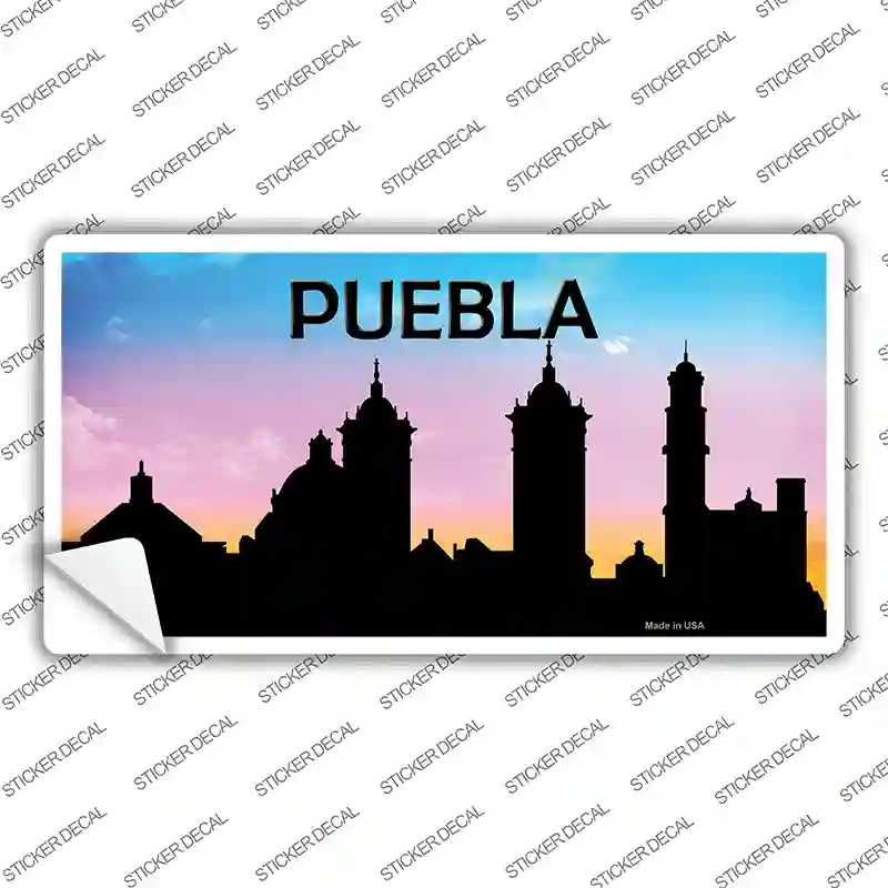 Puebla Silhouette Novelty Sticker Decal | Smart Blonde