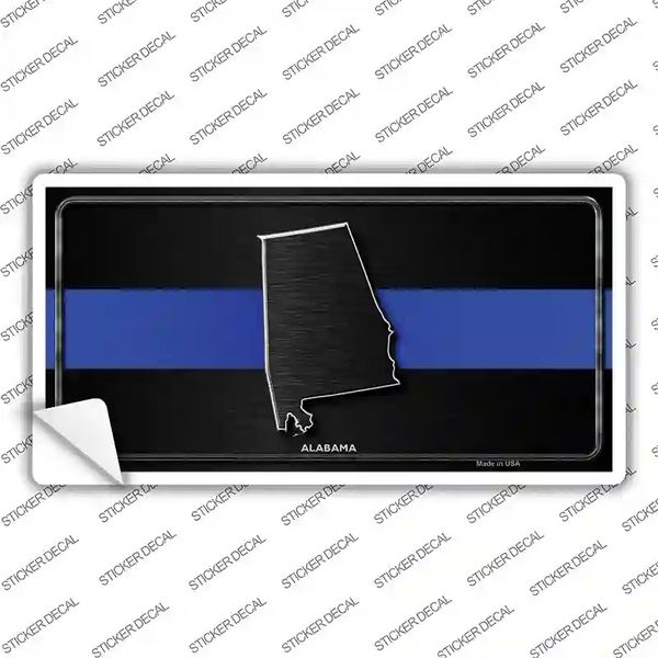 Alabama Thin Blue Line Novelty Sticker Decal | Smart Blonde