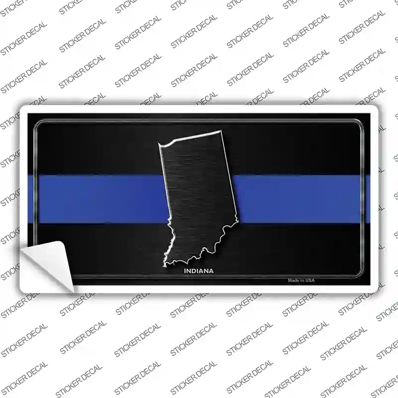 Indiana Thin Blue Line Novelty Sticker Decal | Smart Blonde