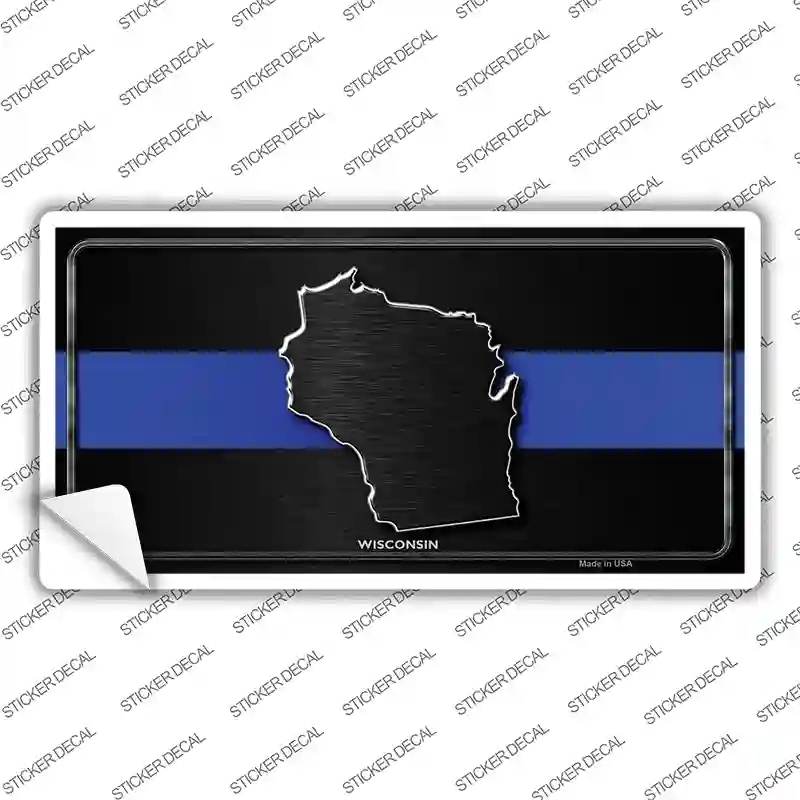 Wisconsin Thin Blue Line Novelty Sticker Decal | Smart Blonde
