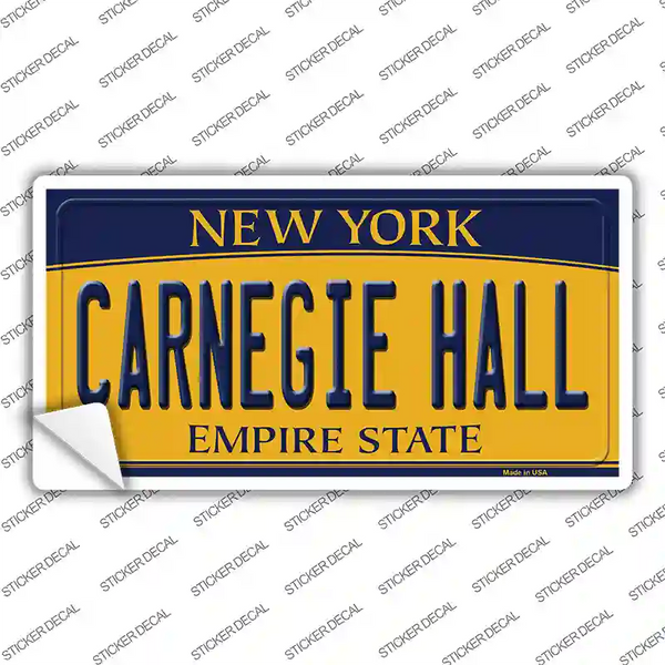 Carnegie Hall New York Novelty Sticker Decal | Smart Blonde
