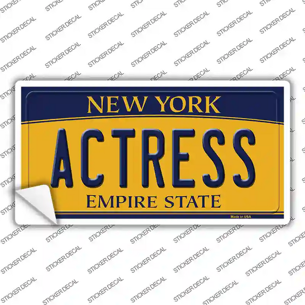 Actress New York Novelty Sticker Decal | Smart Blonde