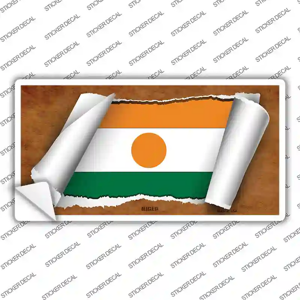 Niger Flag Scroll Novelty Sticker Decal | Smart Blonde