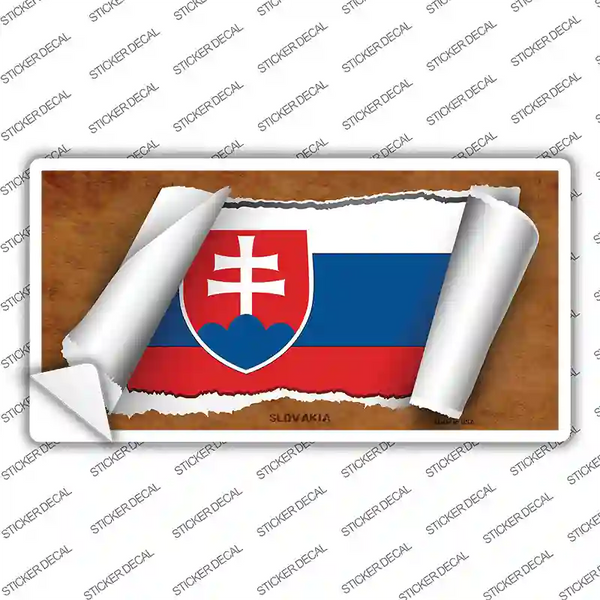 Slovakia Flag Scroll Novelty Sticker Decal | Smart Blonde