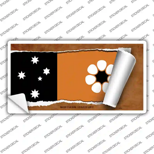 Northern Territory Flag Scroll Novelty Sticker Decal | Smart Blonde