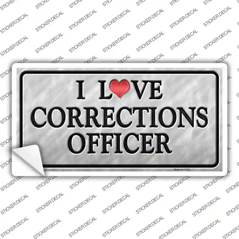 I Love Corrections Officer Novelty Sticker Decal | Smart Blonde