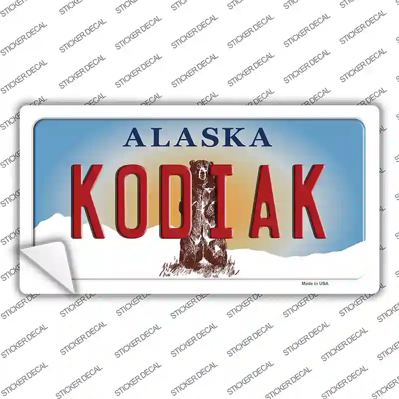 Kodiak Alaska State Novelty Sticker Decal | Smart Blonde