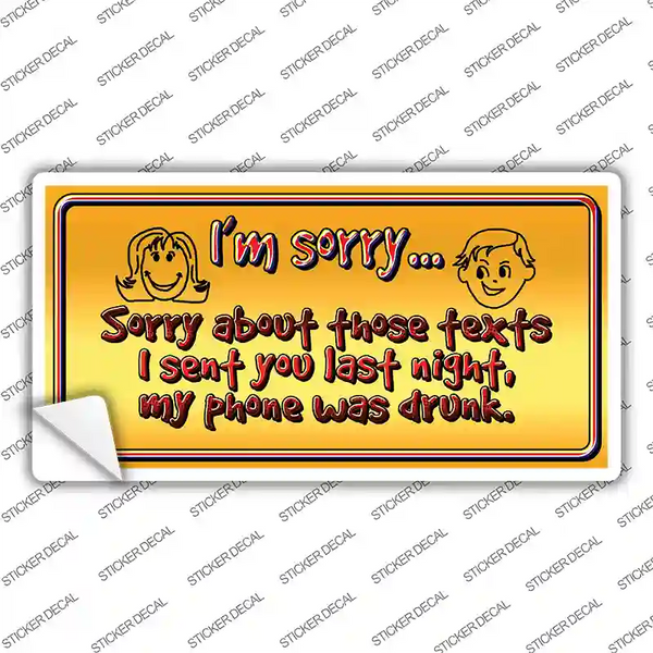Phone Was Drunk Novelty Sticker Decal | Smart Blonde