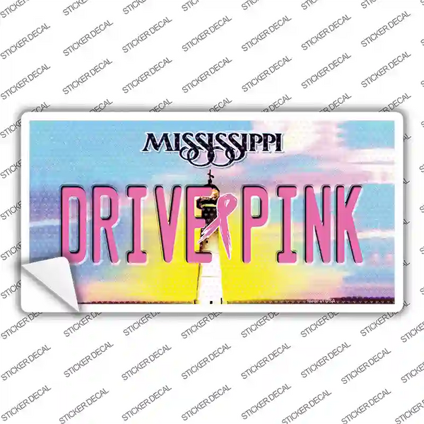 Drive Pink Mississippi Novelty Sticker Decal | Smart Blonde