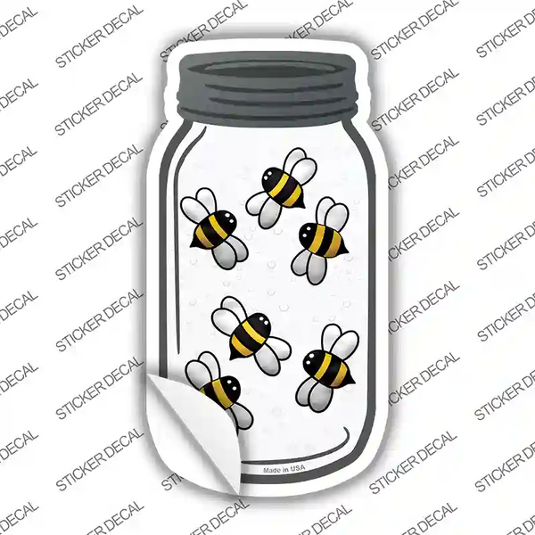 Bees In Jar Novelty Mason Jar Sticker Decal | Smart Blonde