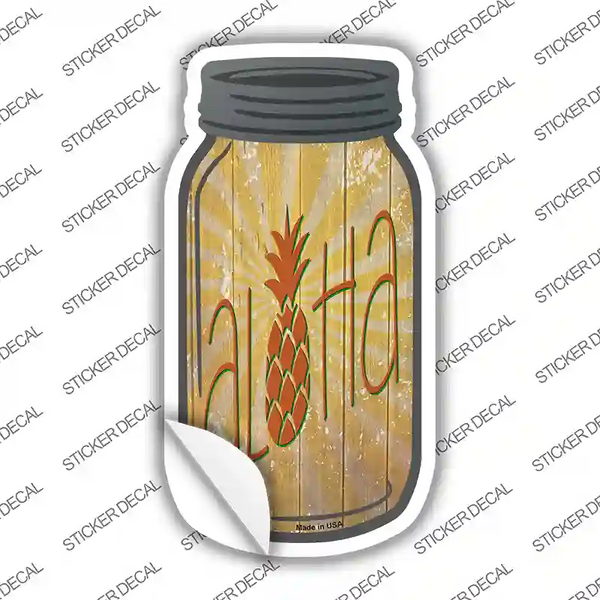 Aloha Pineapple Novelty Mason Jar Sticker Decal | Smart Blonde