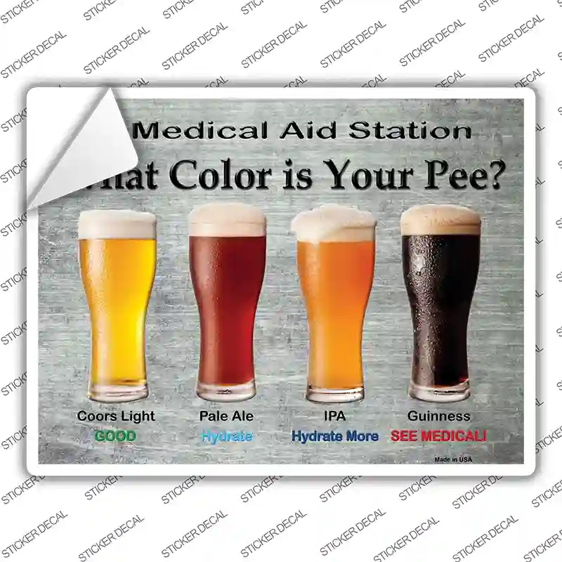 What Color Is Your Pee Novelty Rectangle Sticker Decal | Smart Blonde