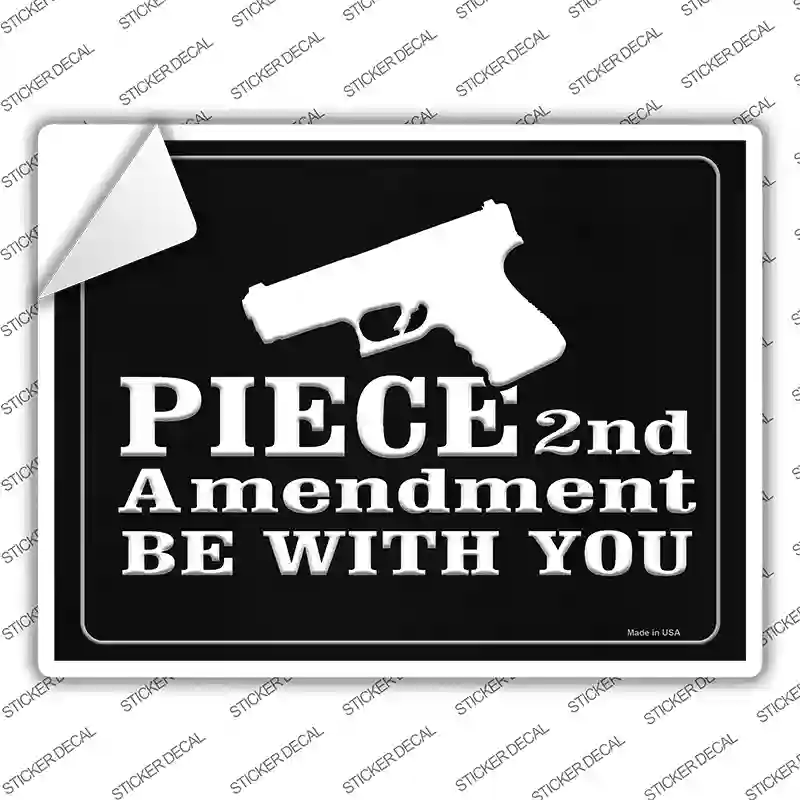 Piece 2nd Amendment Be With You Novelty Rectangle Sticker Decal | Smart ...