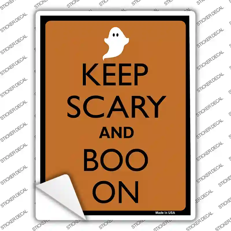Keep Calm And Boo On Novelty Rectangle Sticker Decal | Smart Blonde