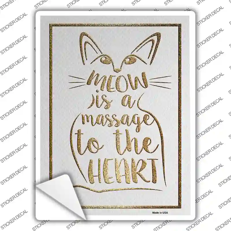 Meow Is A Message Novelty Rectangular Sticker Decal | Smart Blonde