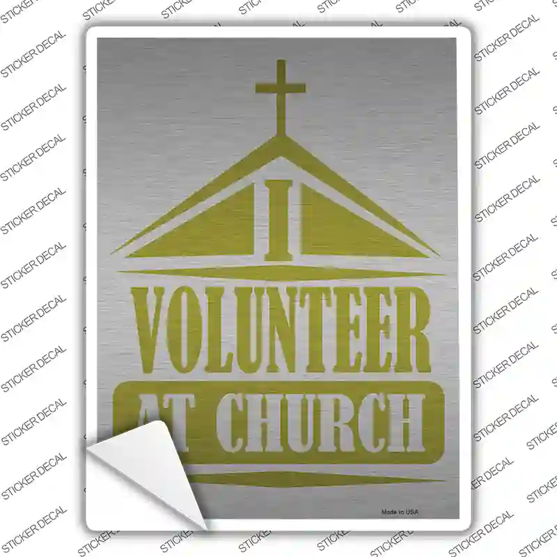 Volunteer At Church Novelty Rectangle Sticker Decal | Smart Blonde